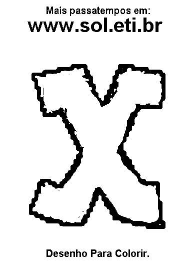 Desenho De Letra X Para Colorir